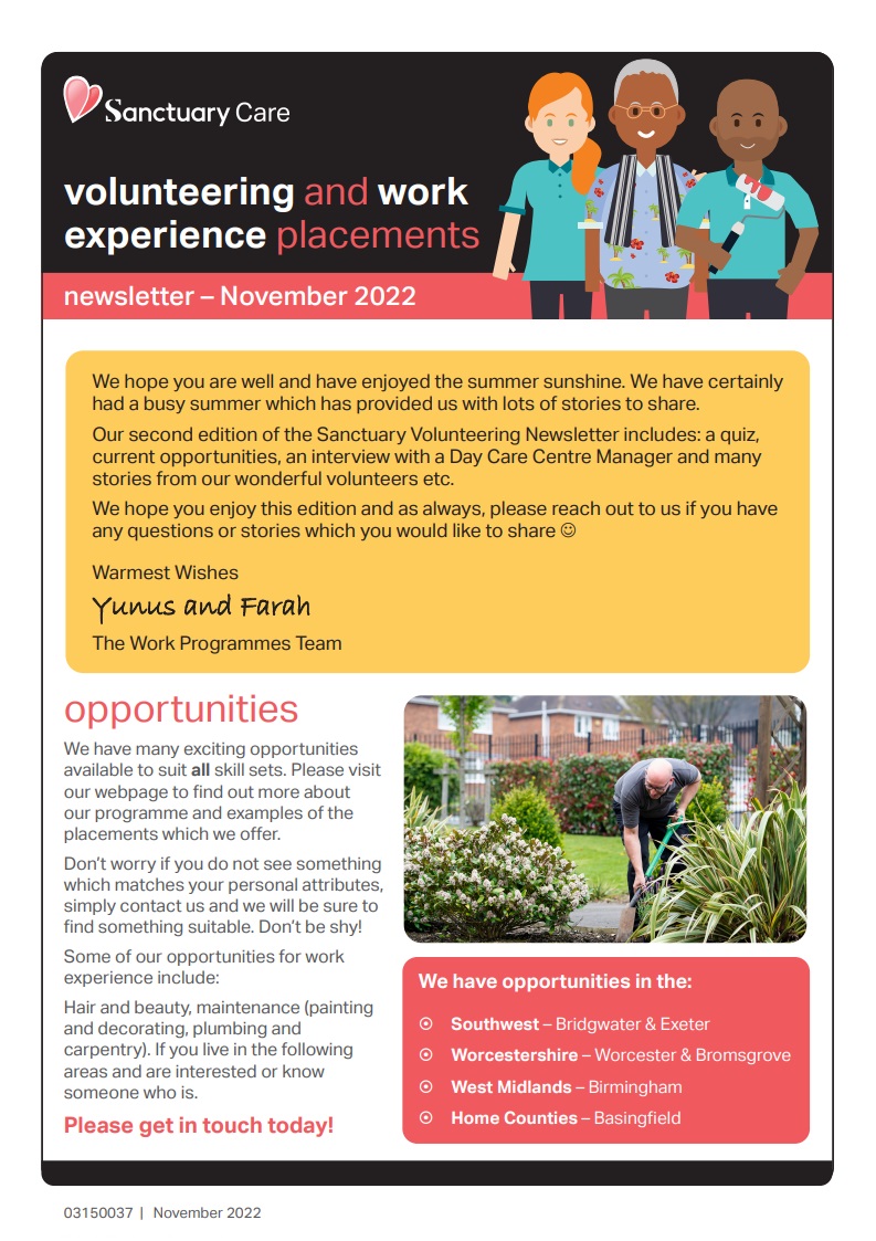 Volunteering | Sanctuary Care